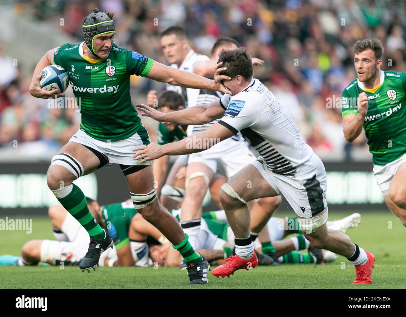 Adam Coleman of London Irish in action during the Gallagher Premiership ...