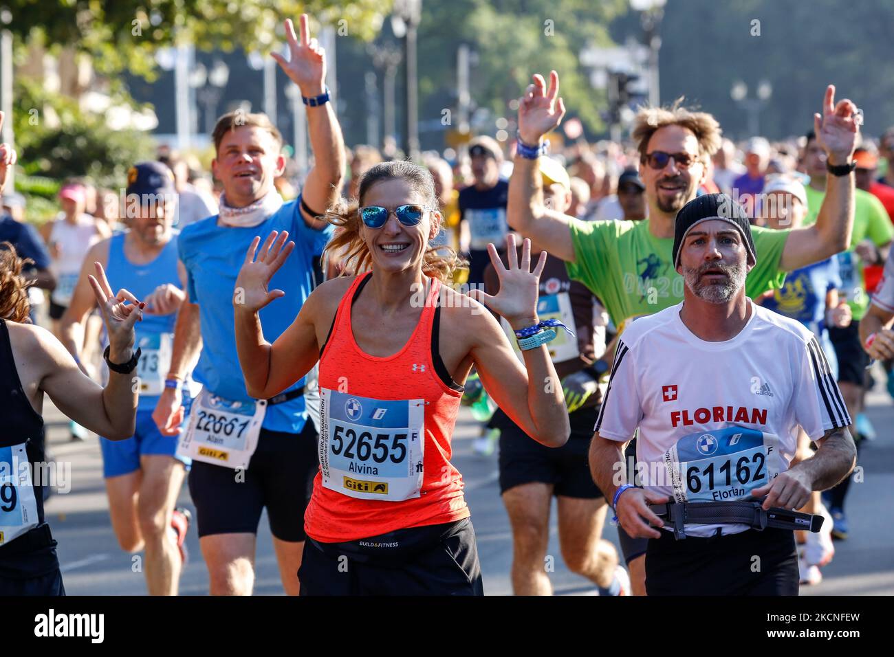 Participants run as thousands of people participate in 47. BMW at ...
