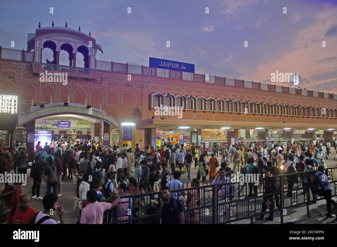 Candidates crowd at Railway Station after their Rajasthan Eligibility ...