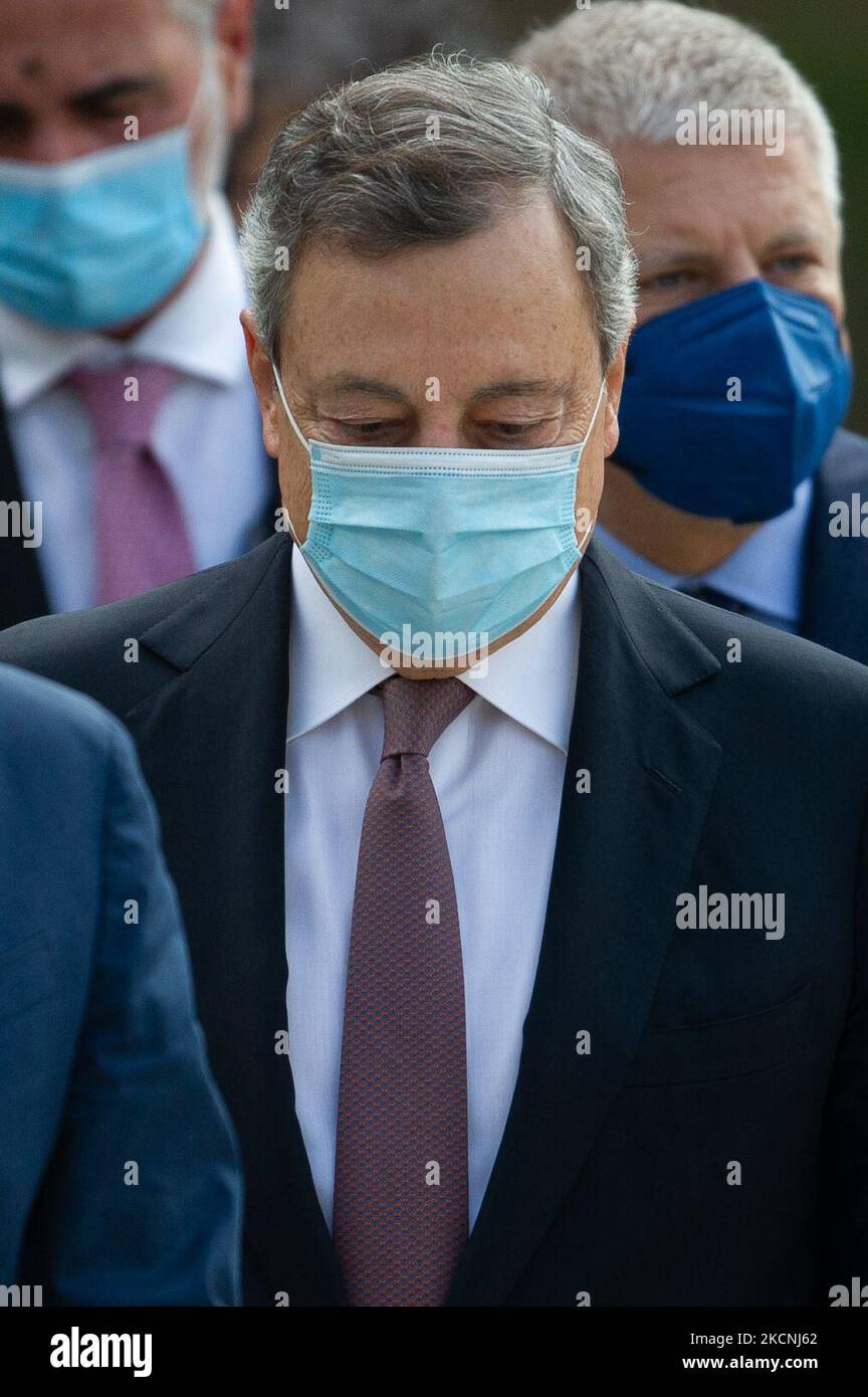 Italian Prime Minister Mario Draghi during inauguration ceremony of ...