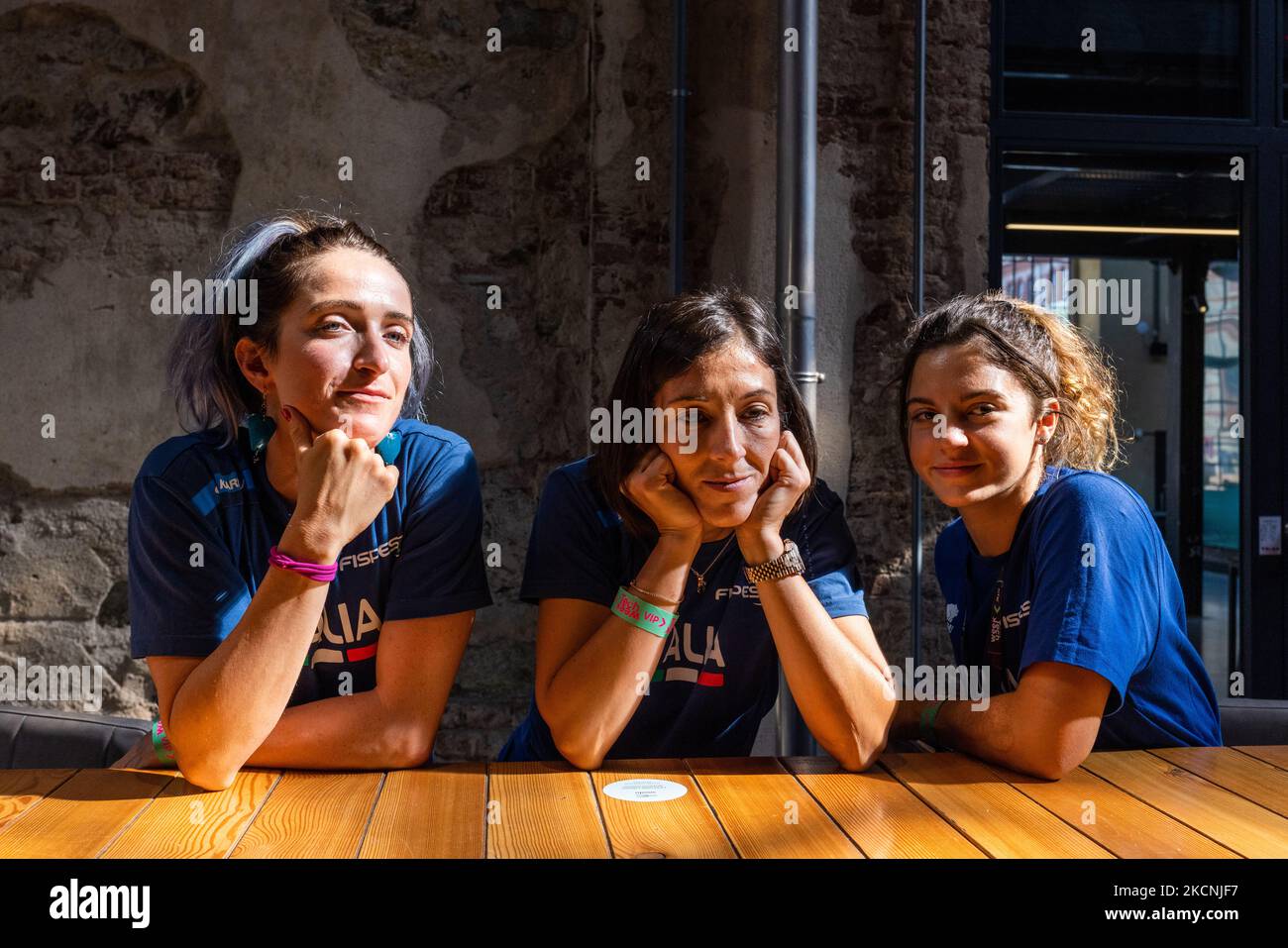 The Italian Paralympic athletes Martina Caironi, Ambra Sabatini, and ...