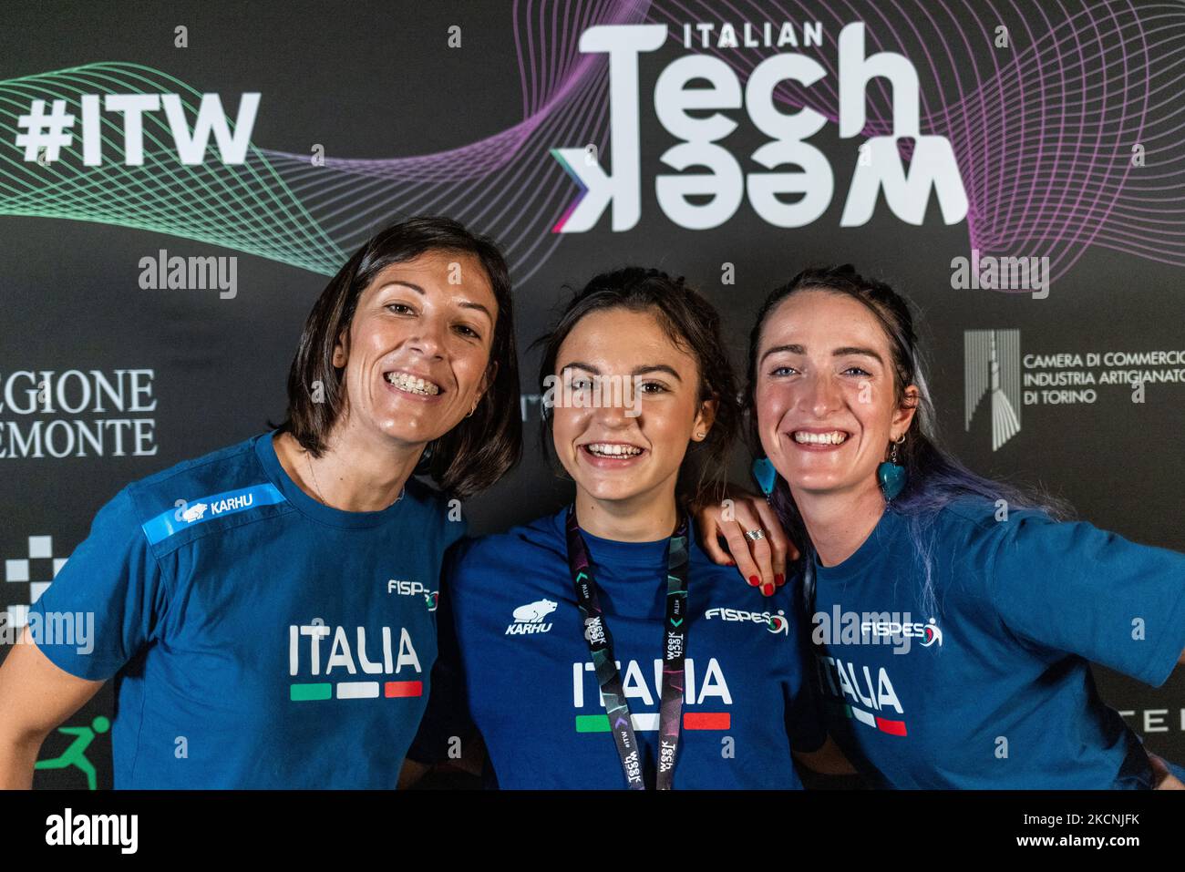 The Italian Paralympic athletes Martina Caironi, Ambra Sabatini, and ...