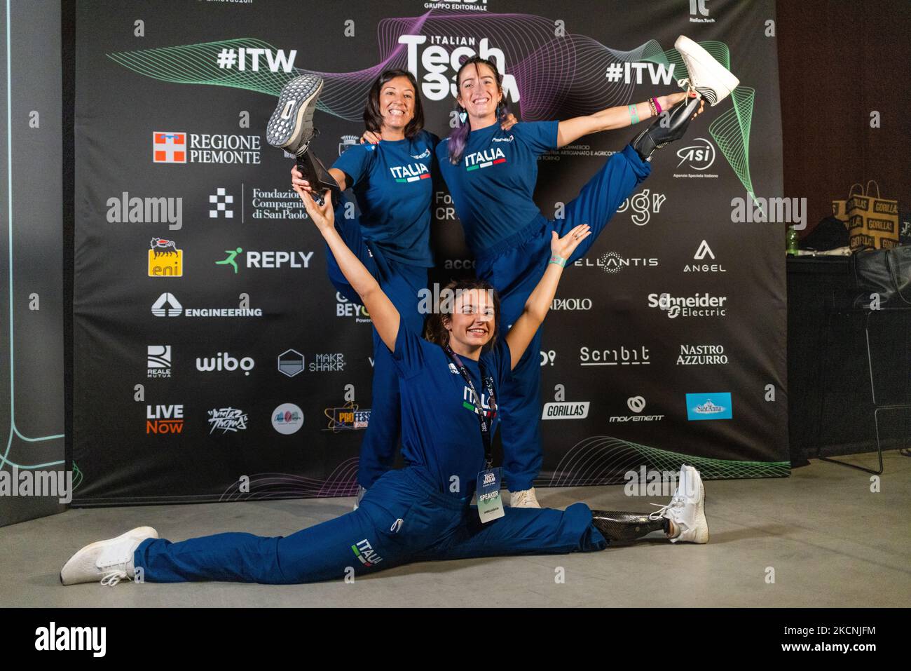 The Italian Paralympic athletes Martina Caironi, Ambra Sabatini, and ...