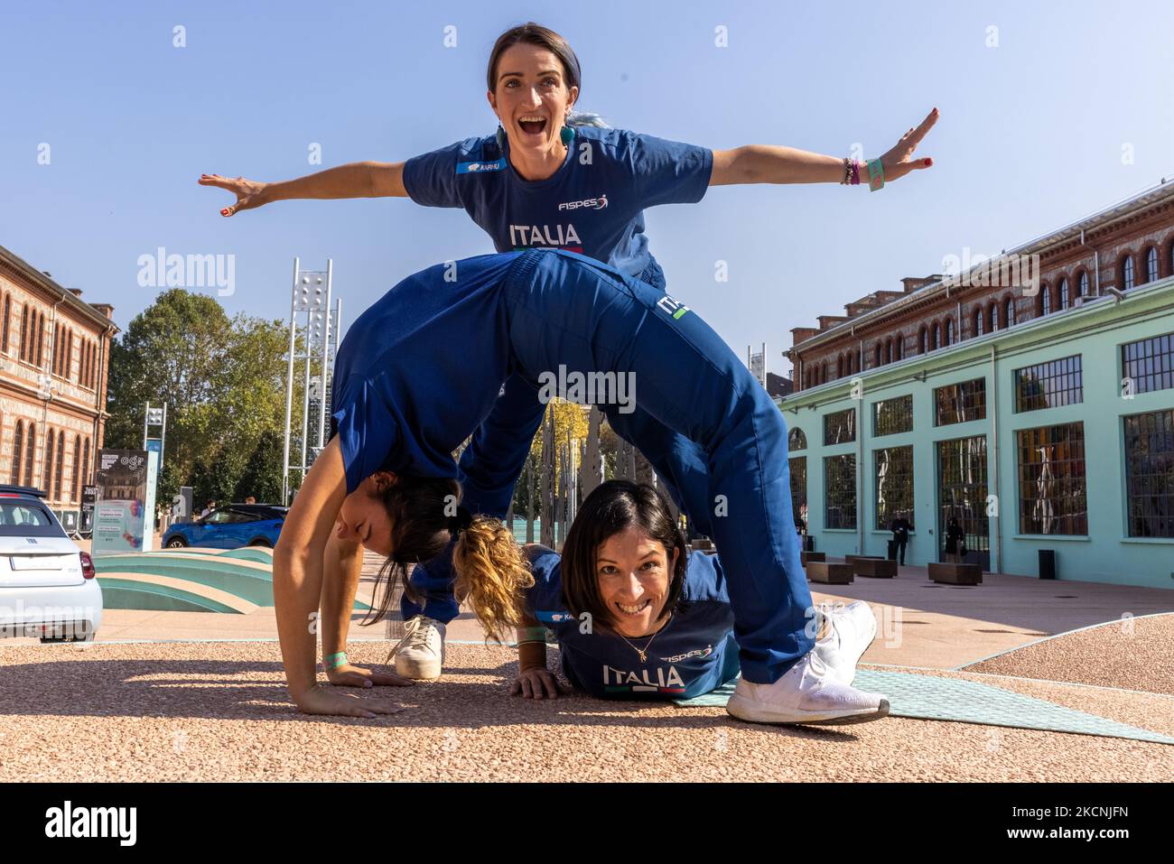 The Italian Paralympic athletes Martina Caironi, Ambra Sabatini, and ...