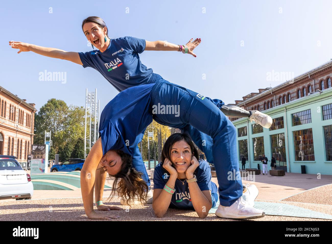 The Italian Paralympic athletes Martina Caironi, Ambra Sabatini, and ...