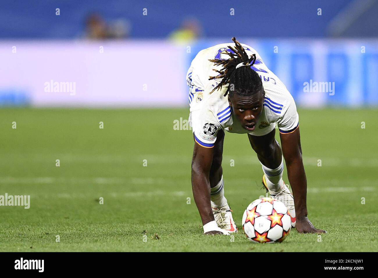 Eduardo Camavinga of Real Madrid in action during the UEFA Champions ...