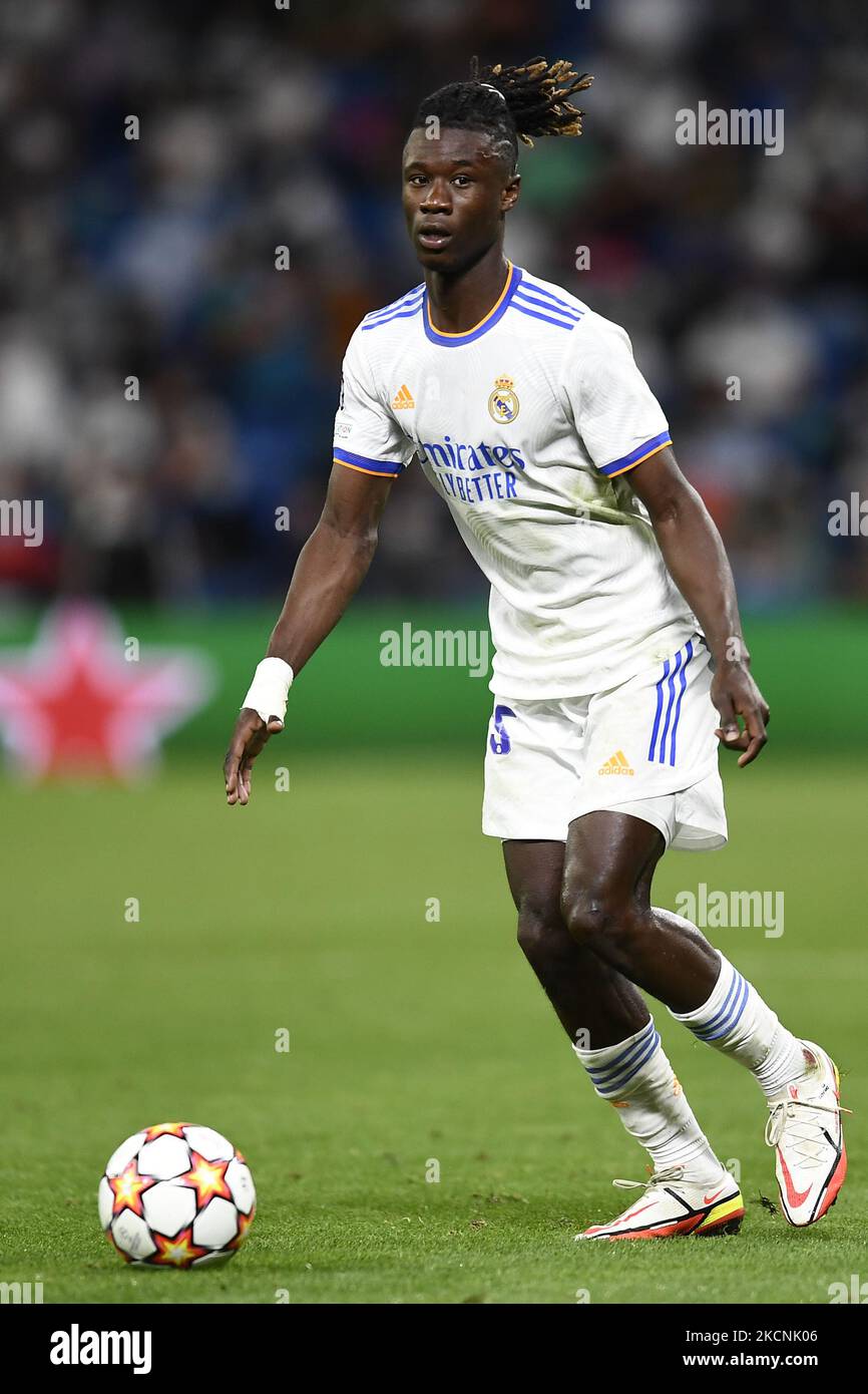 Eduardo Camavinga of Real Madrid controls the ball during the UEFA ...