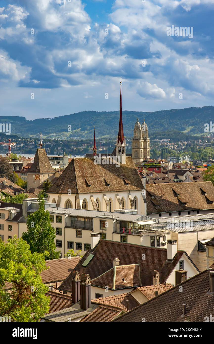 View of the Zurich roofs in old town, Swiss Stock Photo - Alamy