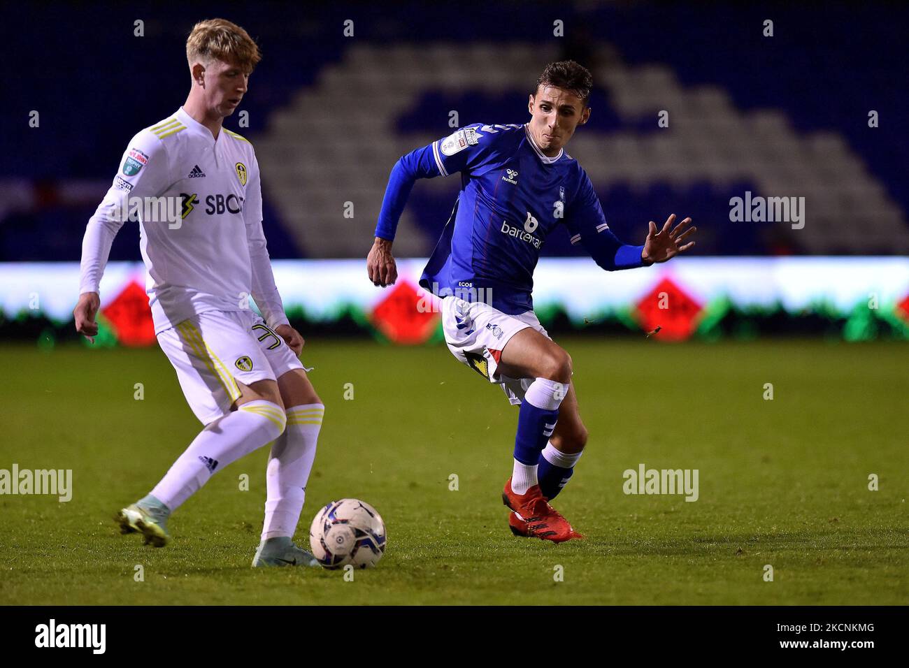 Oldham Athletic's Callum Whelan during the EFL Trophy match between Oldham Athletic and Leeds ...
