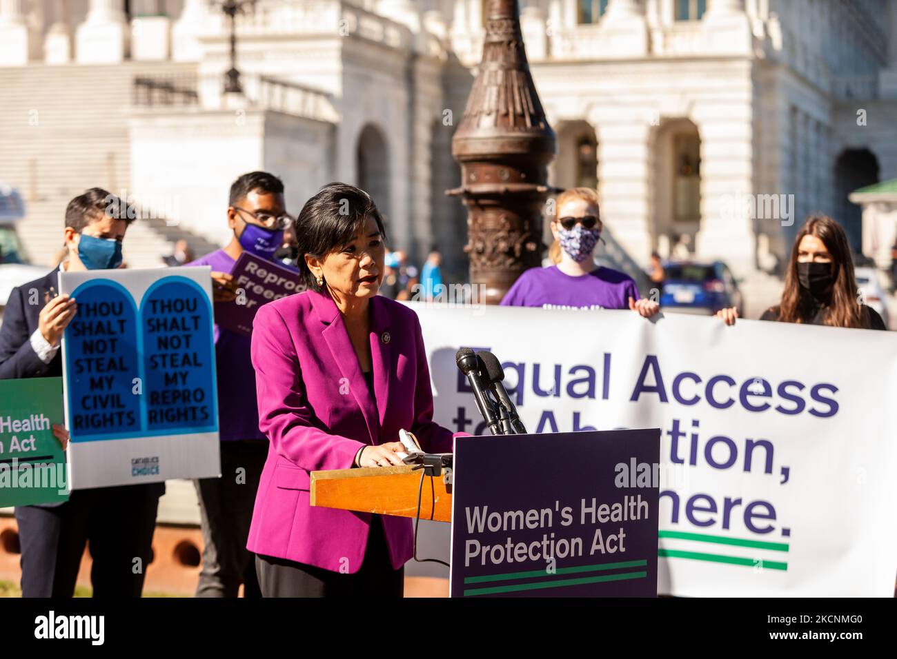 Congresswoman Judy Chu (D-CA) speaks at a press conference at the ...