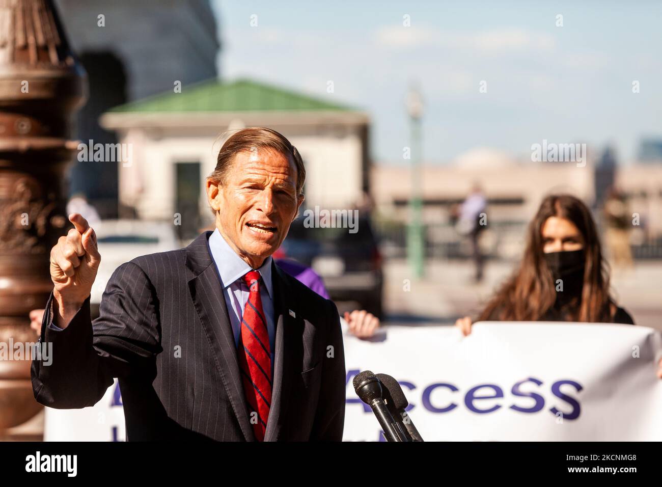 Senator Richard Blumenthal (D-CT) speaks at a press conference on ...