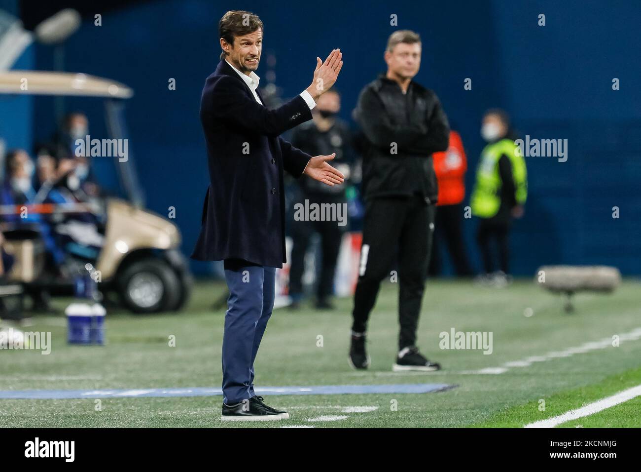Zenit saint petersburg head coach sergei semak gestures hi-res stock ...