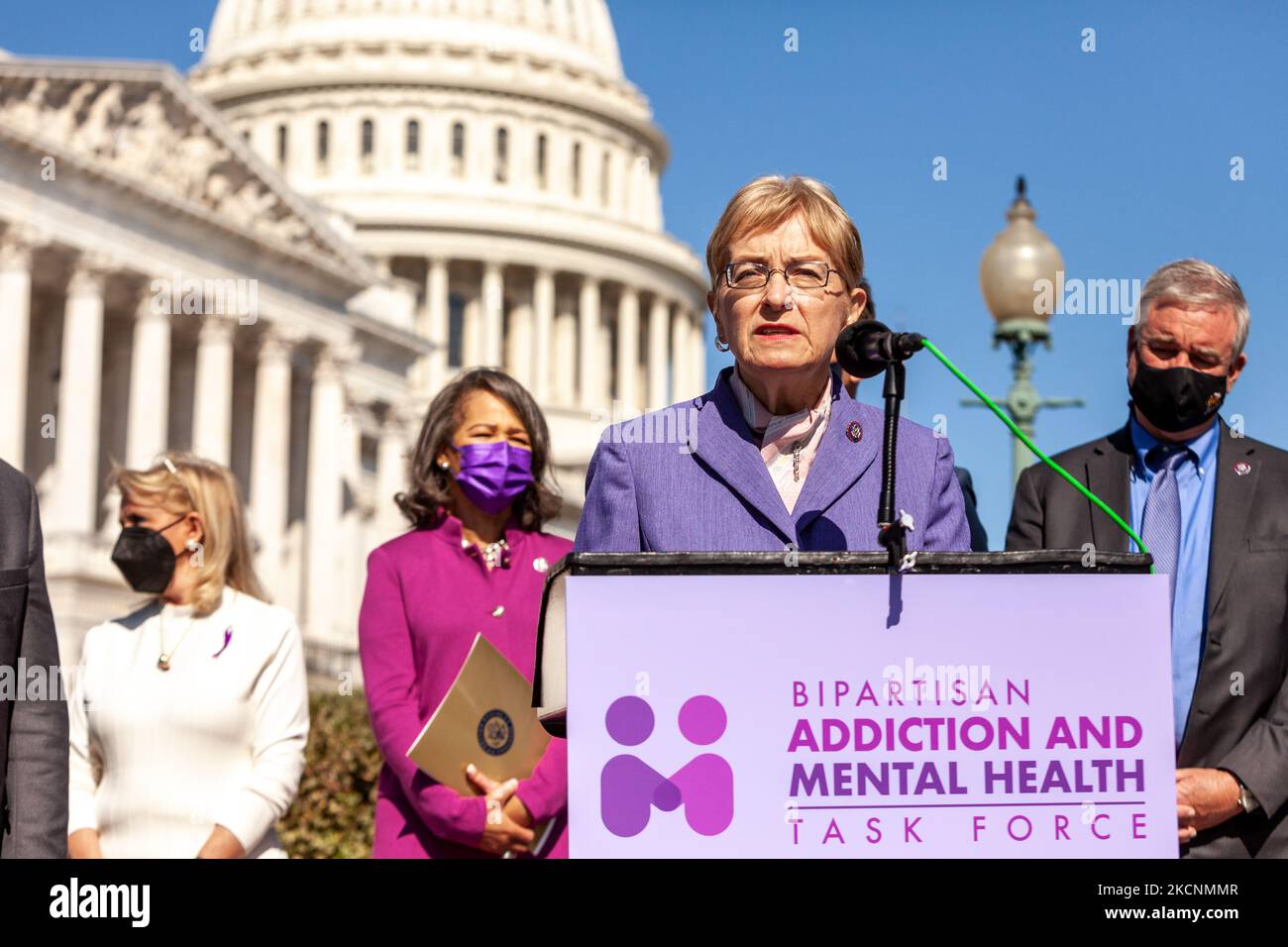 Congresswoman Marcy Kaptur (D-OH) speaks during a press conference in ...