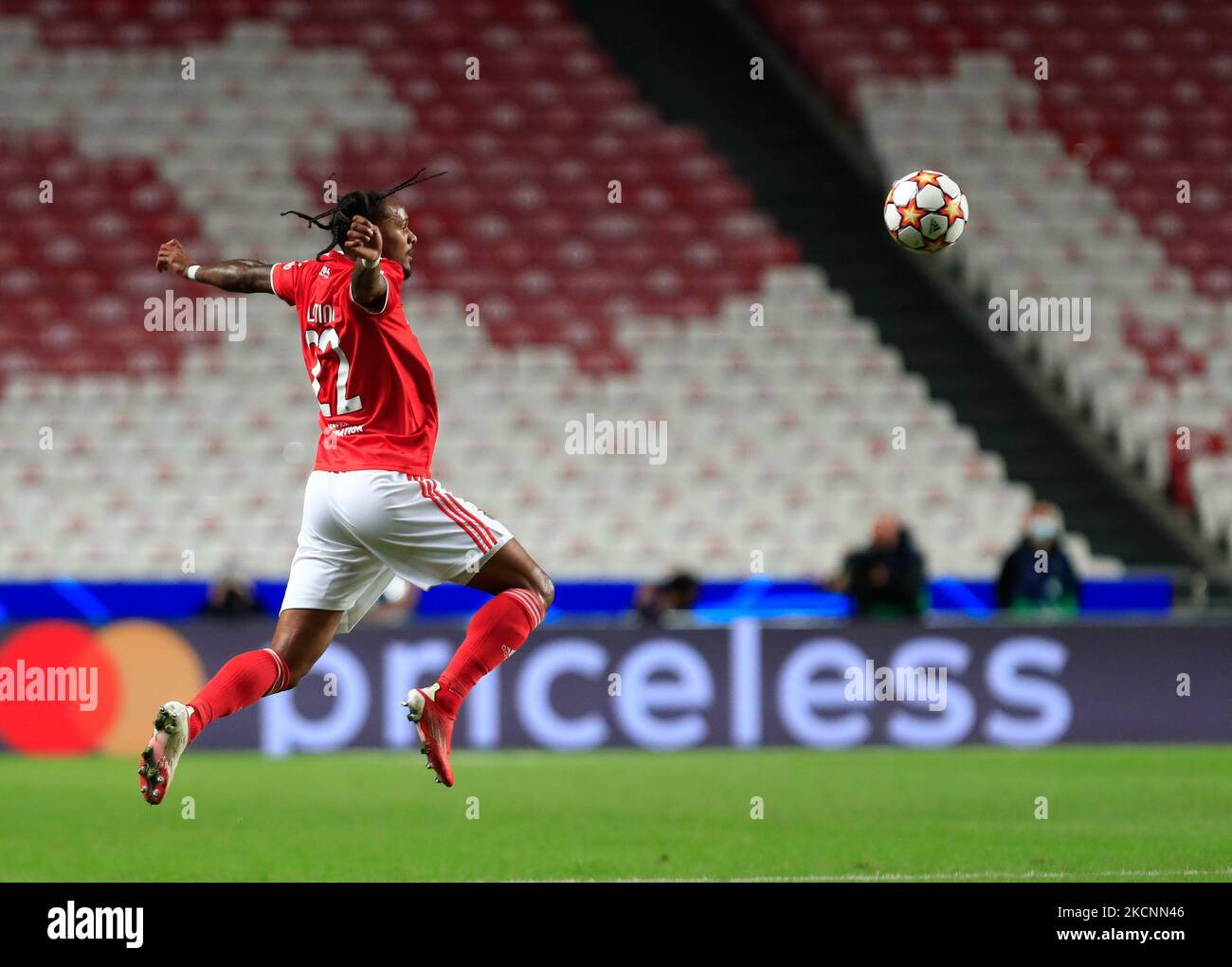 Valentino Lazaro of SL Benfica in action during the UEFA Champions ...