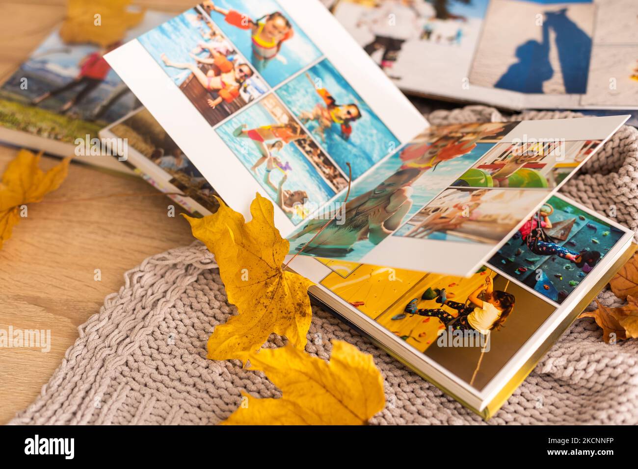 photobook with yellow leaves, album Stock Photo - Alamy