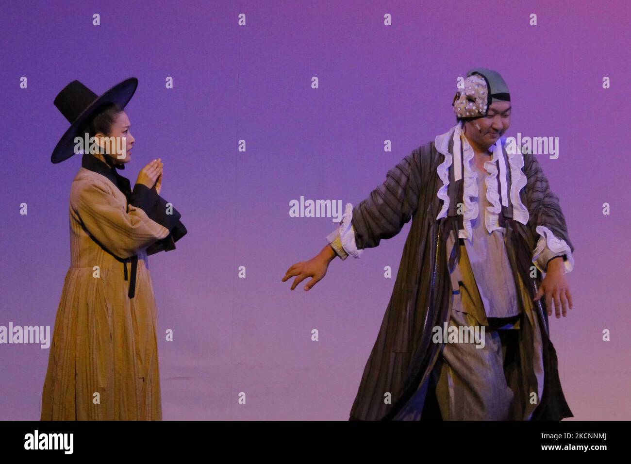 Sep 30, 2021-Seoul, South Korea-Actors performs about Pansori musical ...