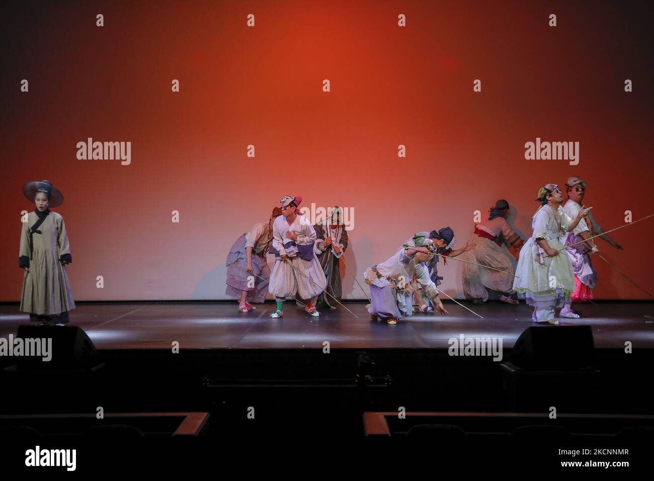 Sep 30, 2021-Seoul, South Korea-Actors performs about Pansori musical ...
