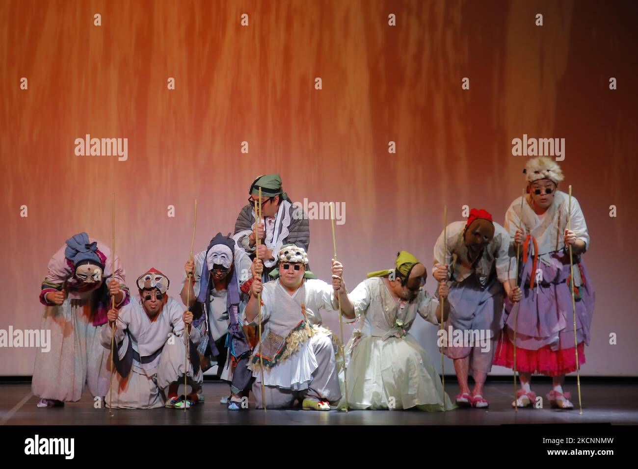 Sep 30, 2021-Seoul, South Korea-Actors performs about Pansori musical ...