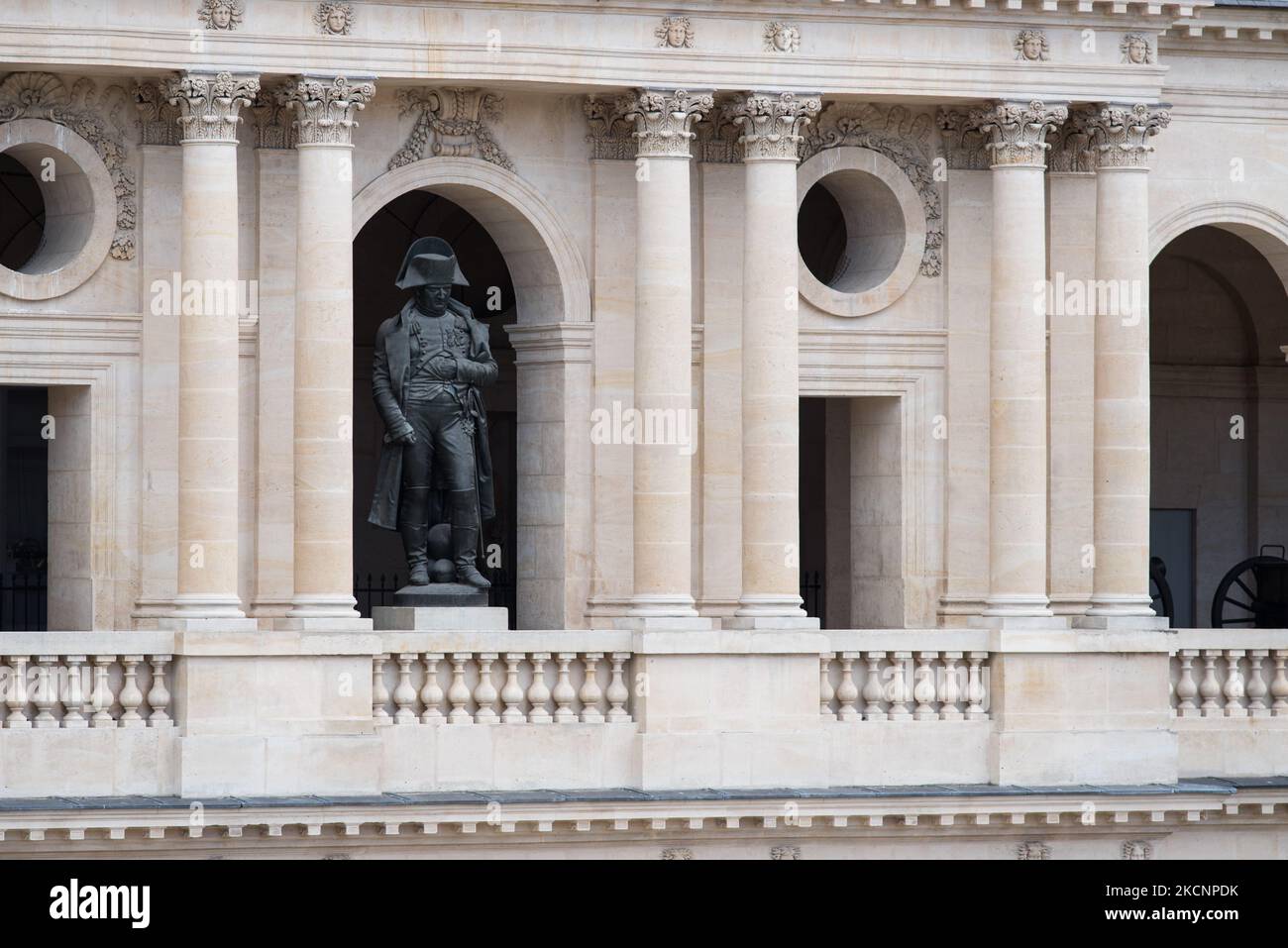 The statue of Napoleon Bonaparte inside the courtyard of the Hotel des ...