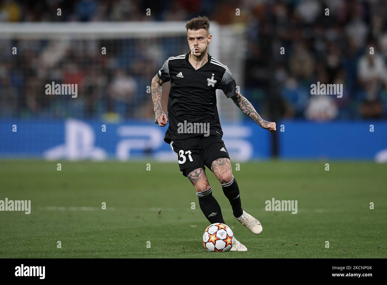 Sebastien Thill of Sheriff in action during the UEFA Champions League ...