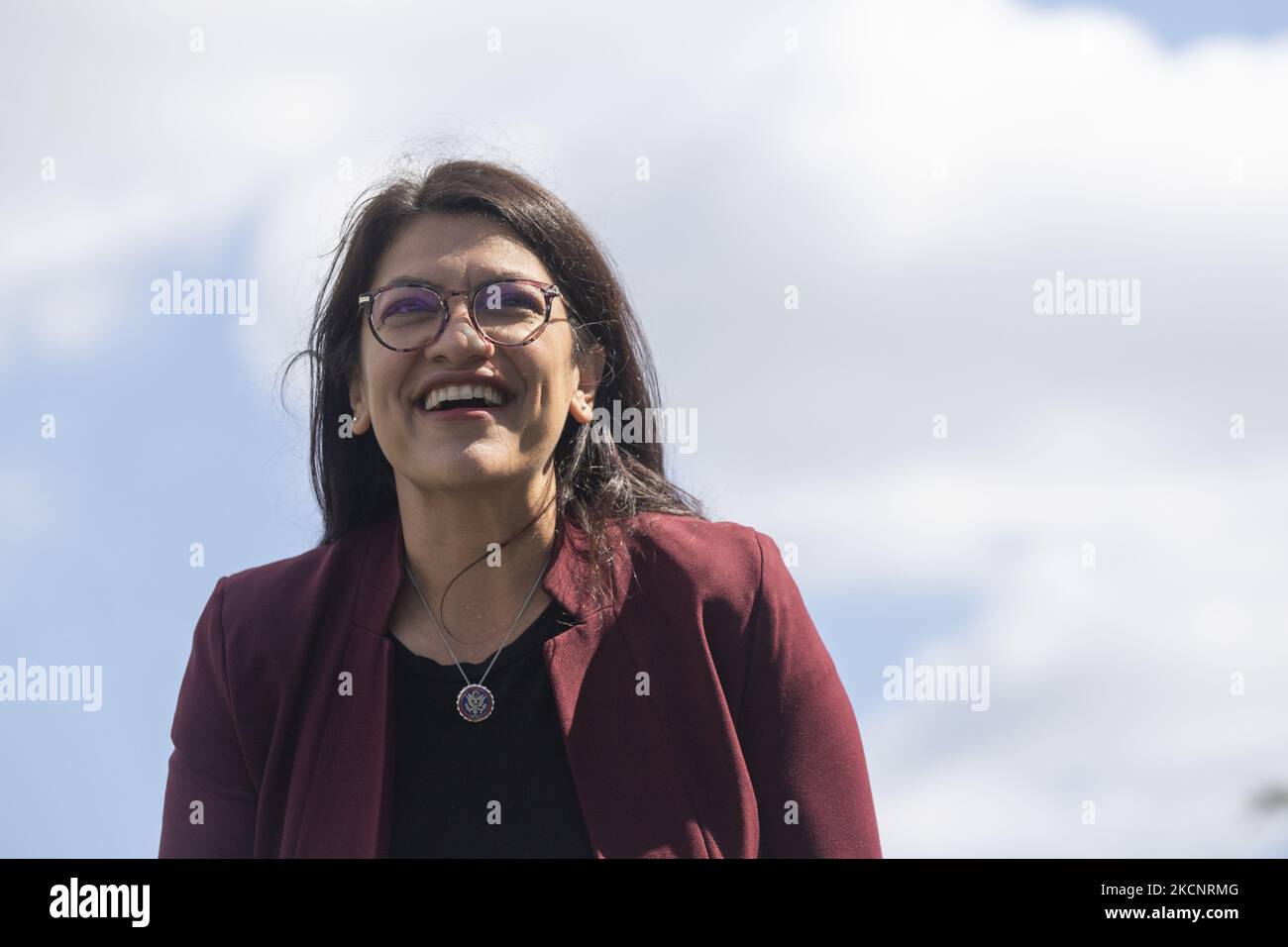 Representative Rashida Talib (D-MI), vice chair for member services of ...