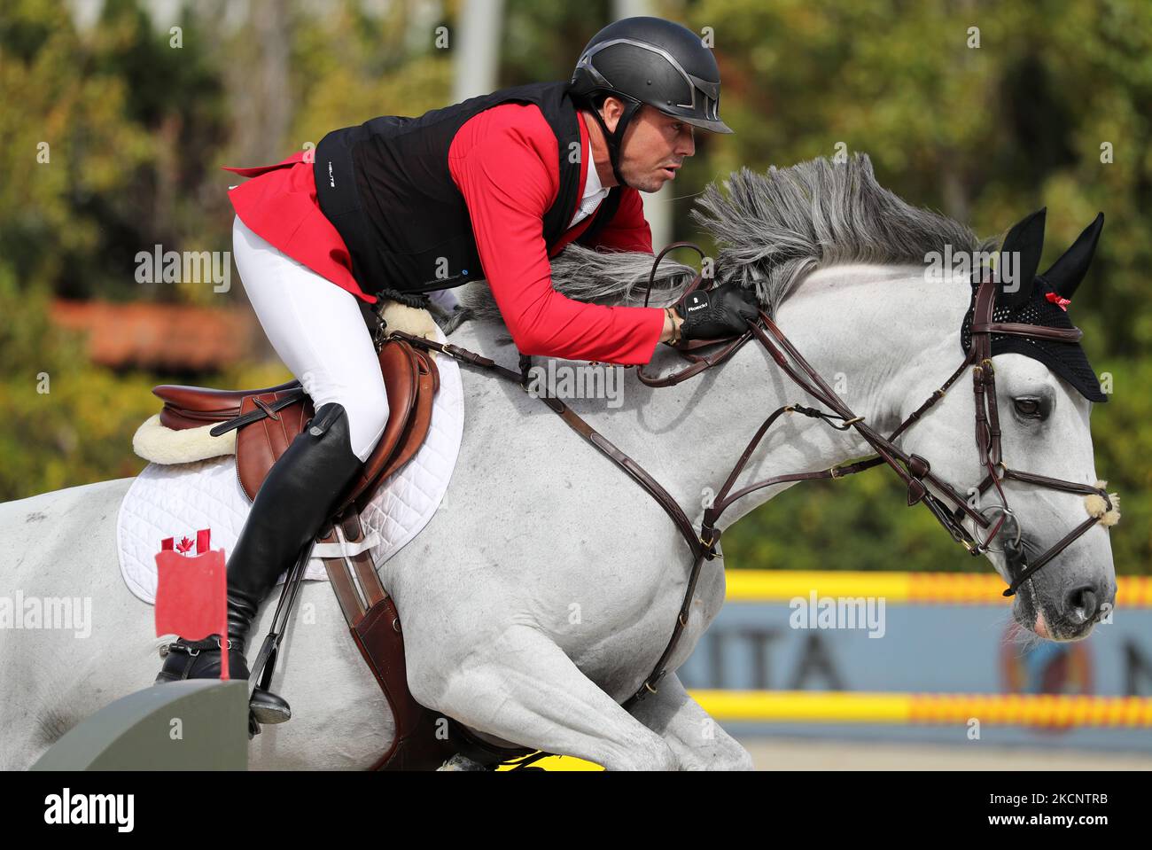 Brian Walker riding Cleopatra during the Copa Negrita, corresponding to ...