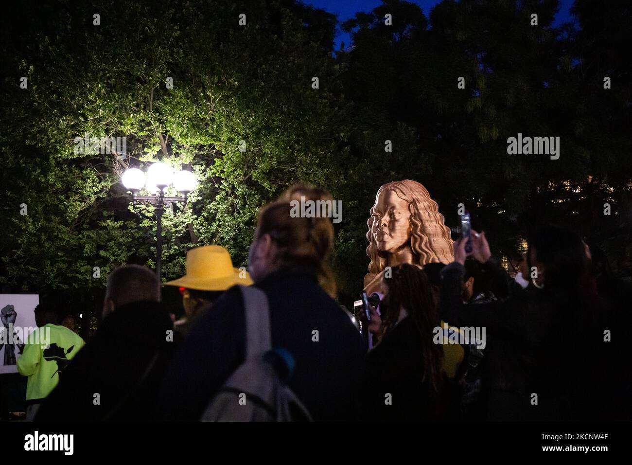 Statues of Breonna Taylor, George Floyd, and John Lewis were unveiled ...