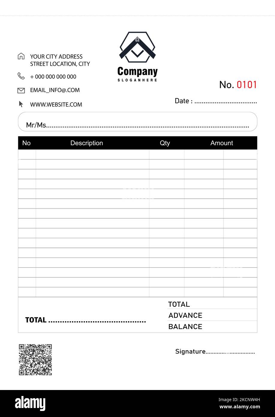 Receipt voucher vector template, NCR bill book, vector template image ...