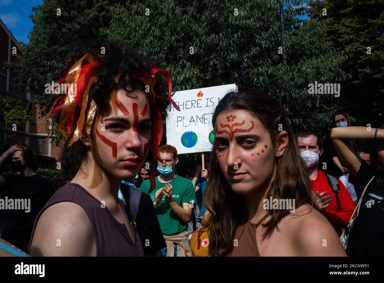 01/10/2021 Milano, Italy Protesters of Fridays For Future during the ...