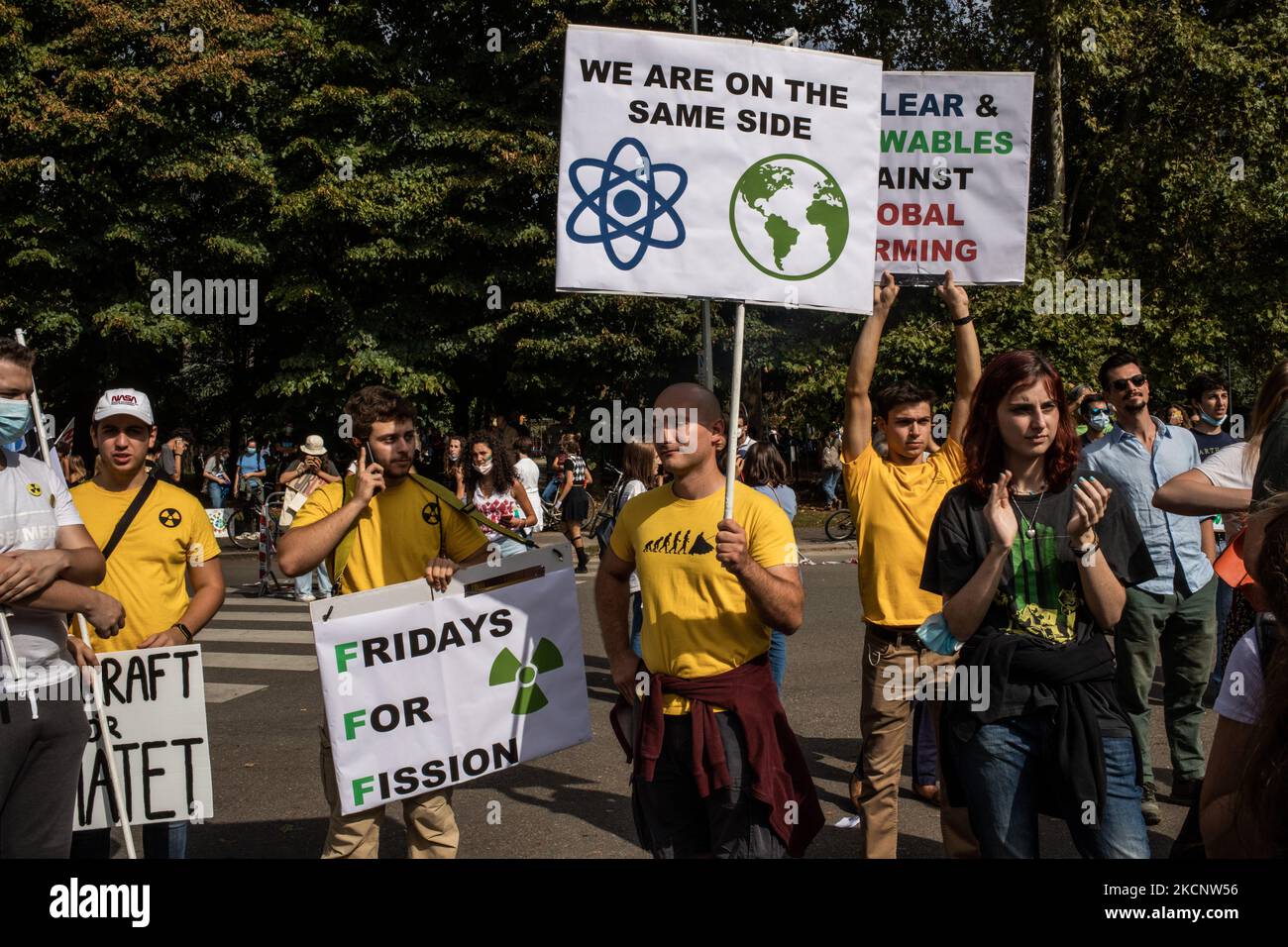 01/10/2021 Milano, Italy Protesters of Fridays For Future during the ...