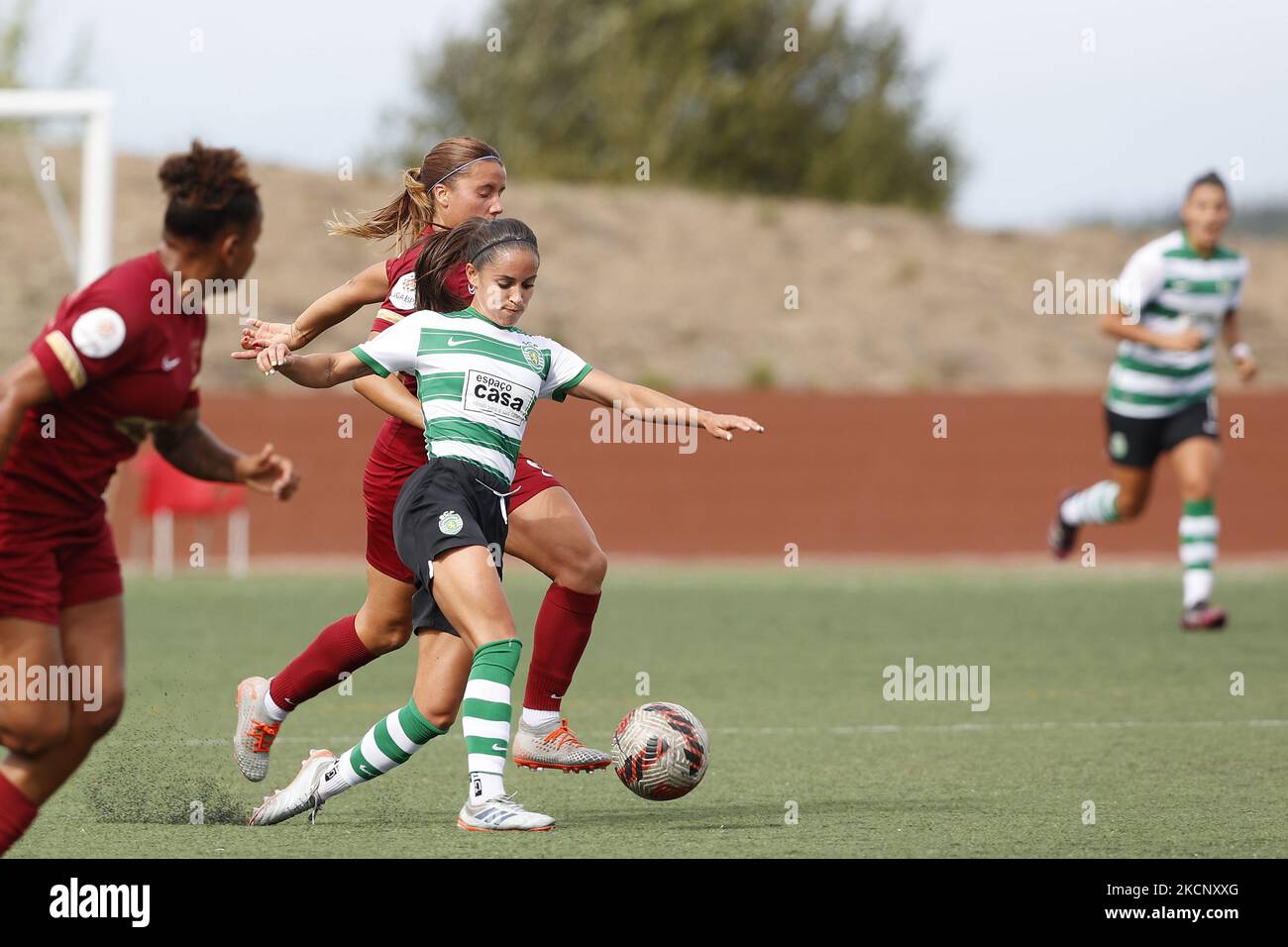 Brenda Perez in action during the match for Liga BPI between SCU ...