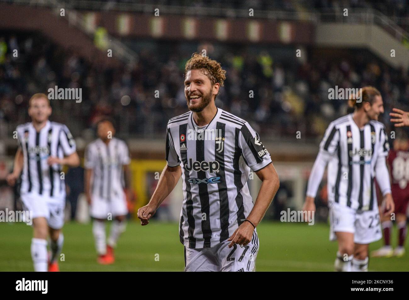 Manuel Locatelli of Juventus FC celebrates during the Serie A football ...