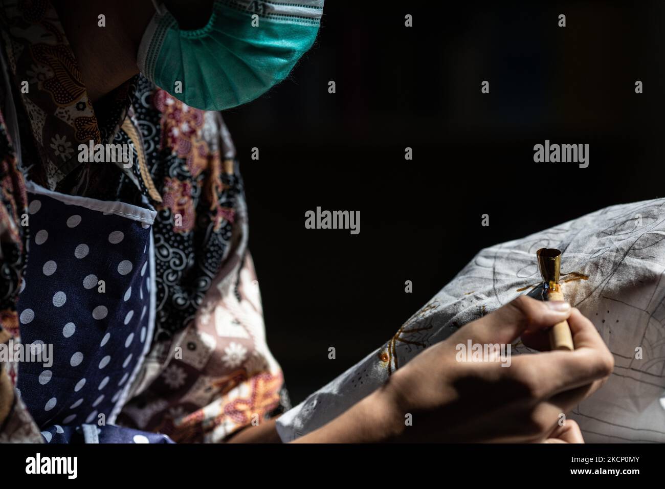 Batik activity by children with special needs, small and medium ...