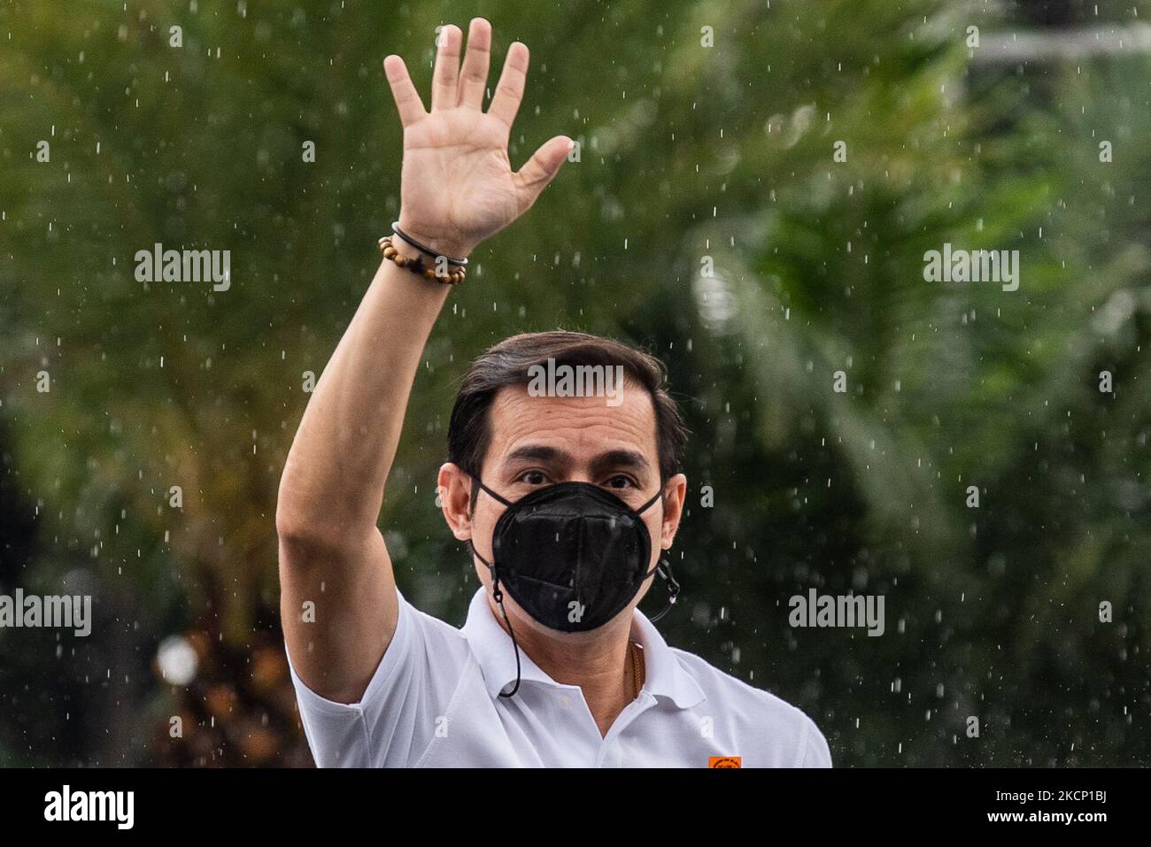 Manila City Mayor Francisco "Isko Moreno" Domagoso gestures after ...
