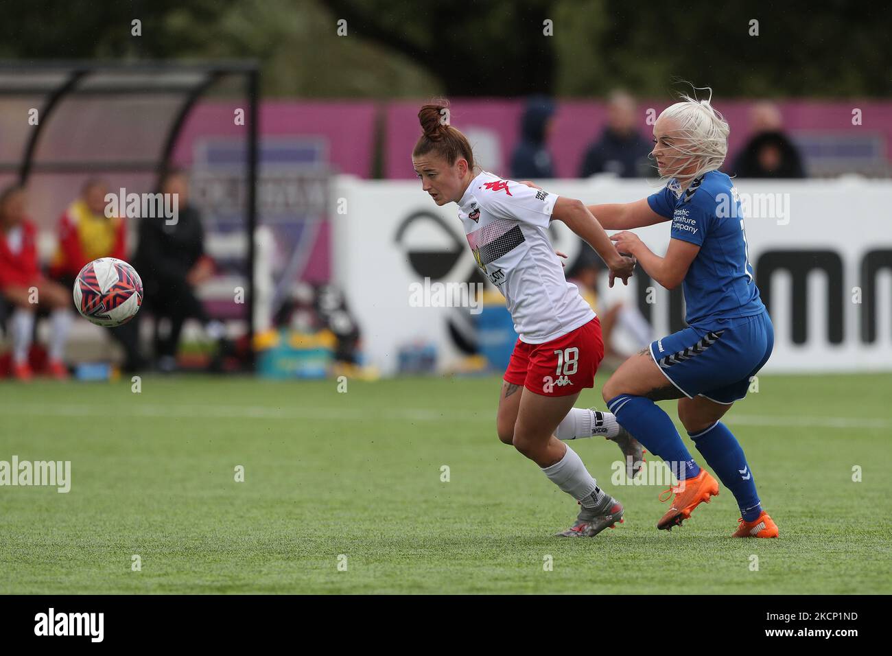 Lewes' Rebecca McKenna and Durham Women's Ali Johnson during the FA ...