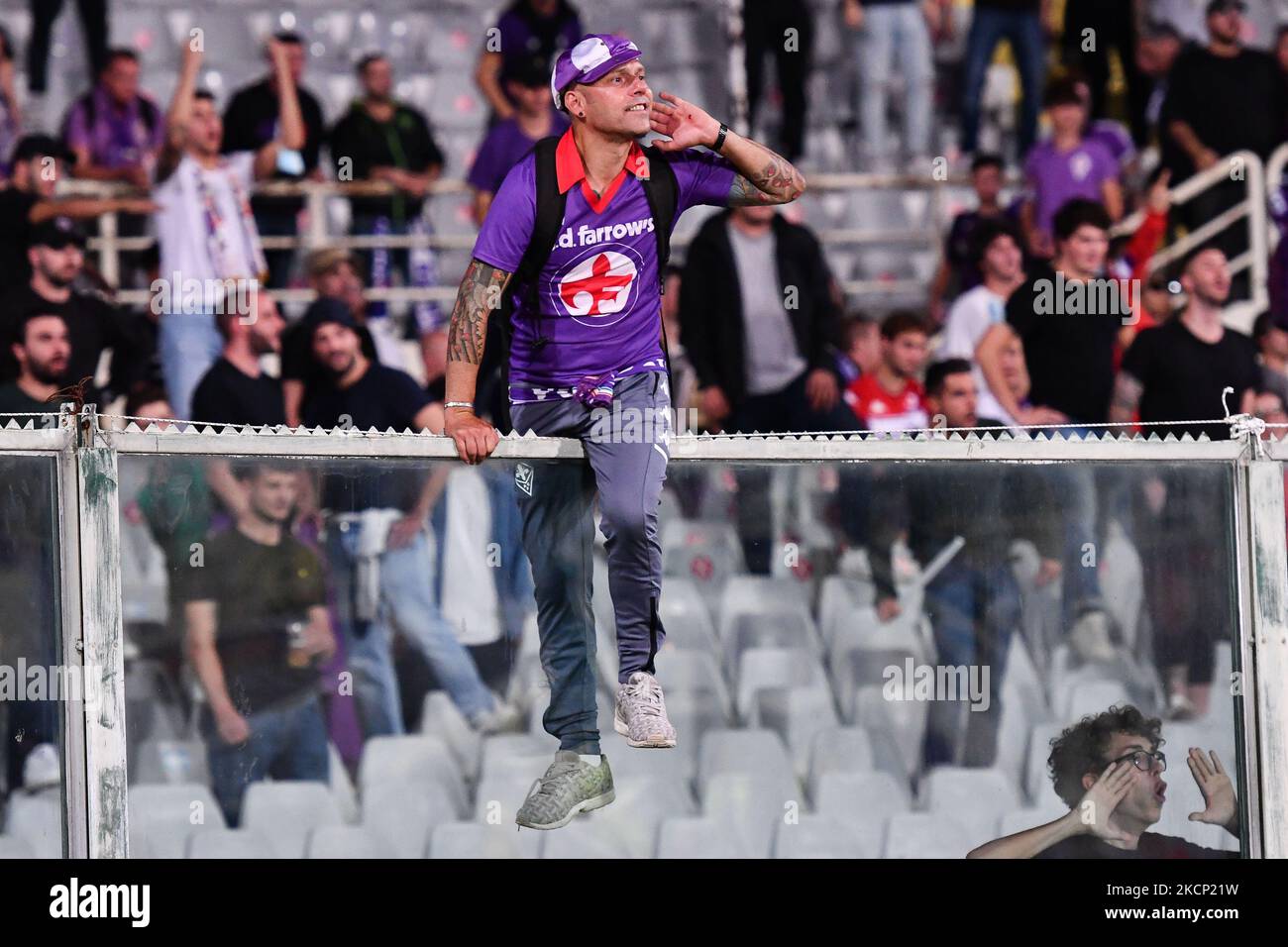 Fiorentina fan during the Italian football Serie A match ACF Fiorentina ...