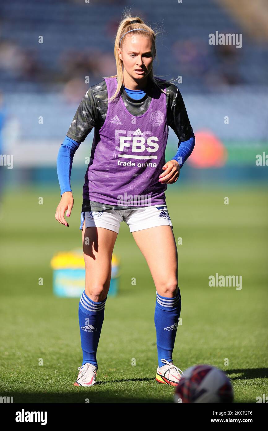 Molly Pike of Leicester City warms up ahead of the Barclays FA Women's ...