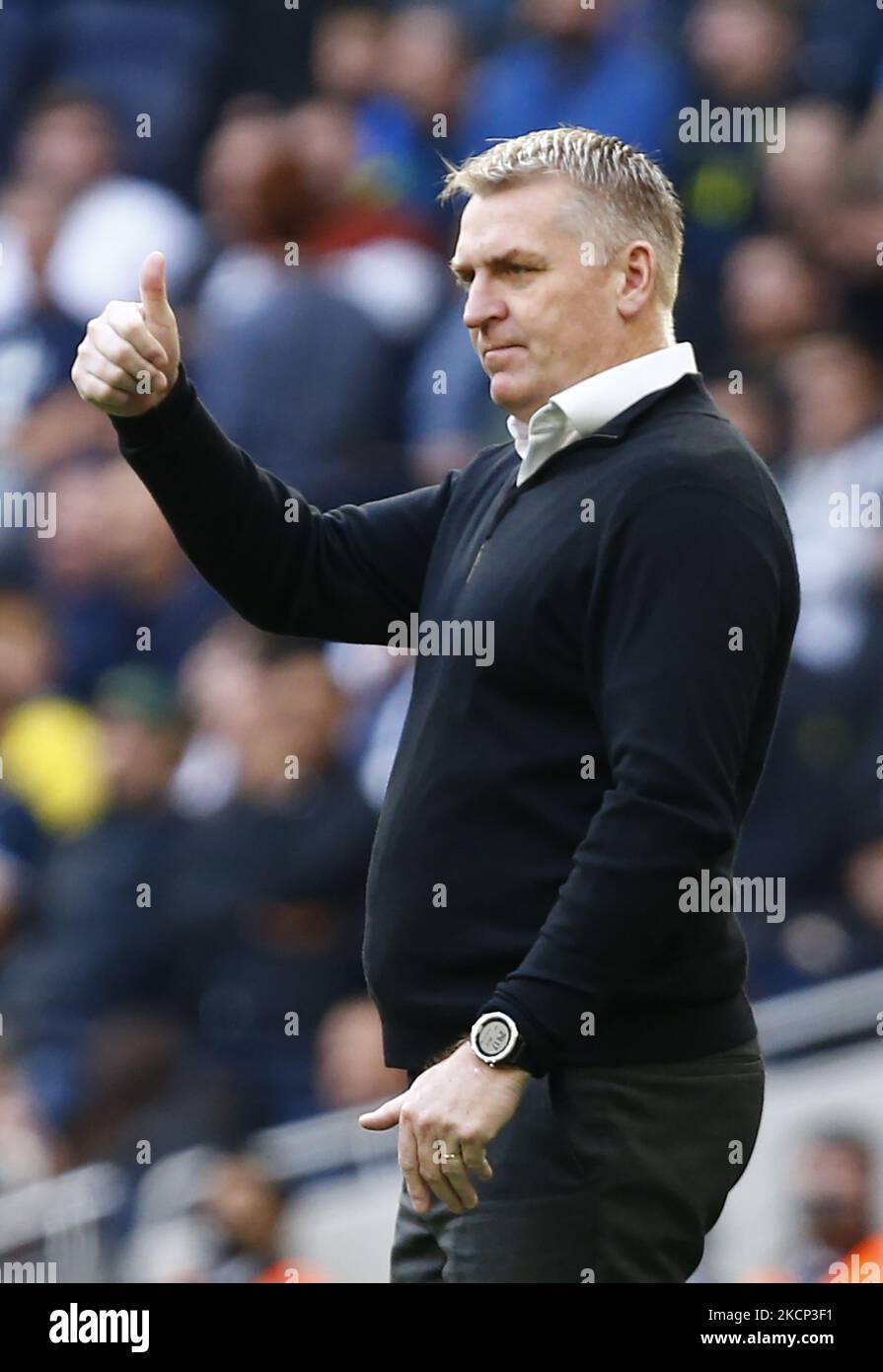 LONDON, England - OCTOBER 03:Dean Smith manager of Aston Villa during ...