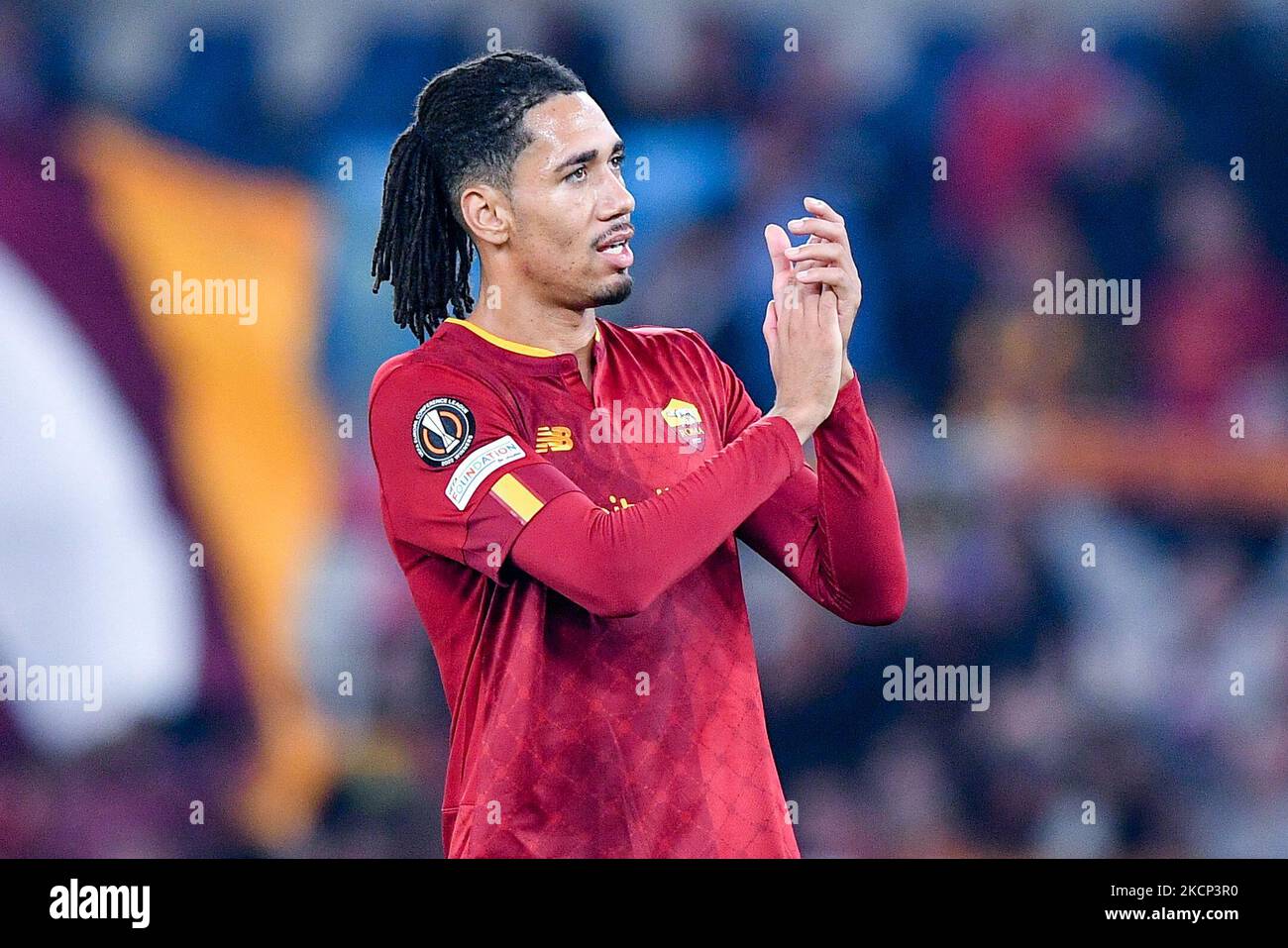 Rome, Italy. 03rd Nov, 2022. Chris Smalling of AS Roma gestures during ...