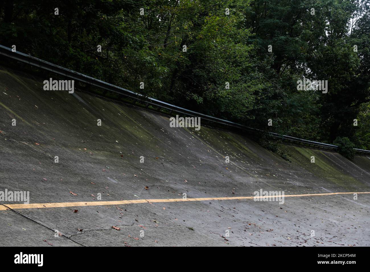 Old oval section of the circuit in Monza, Italy on October 5, 2021 ...