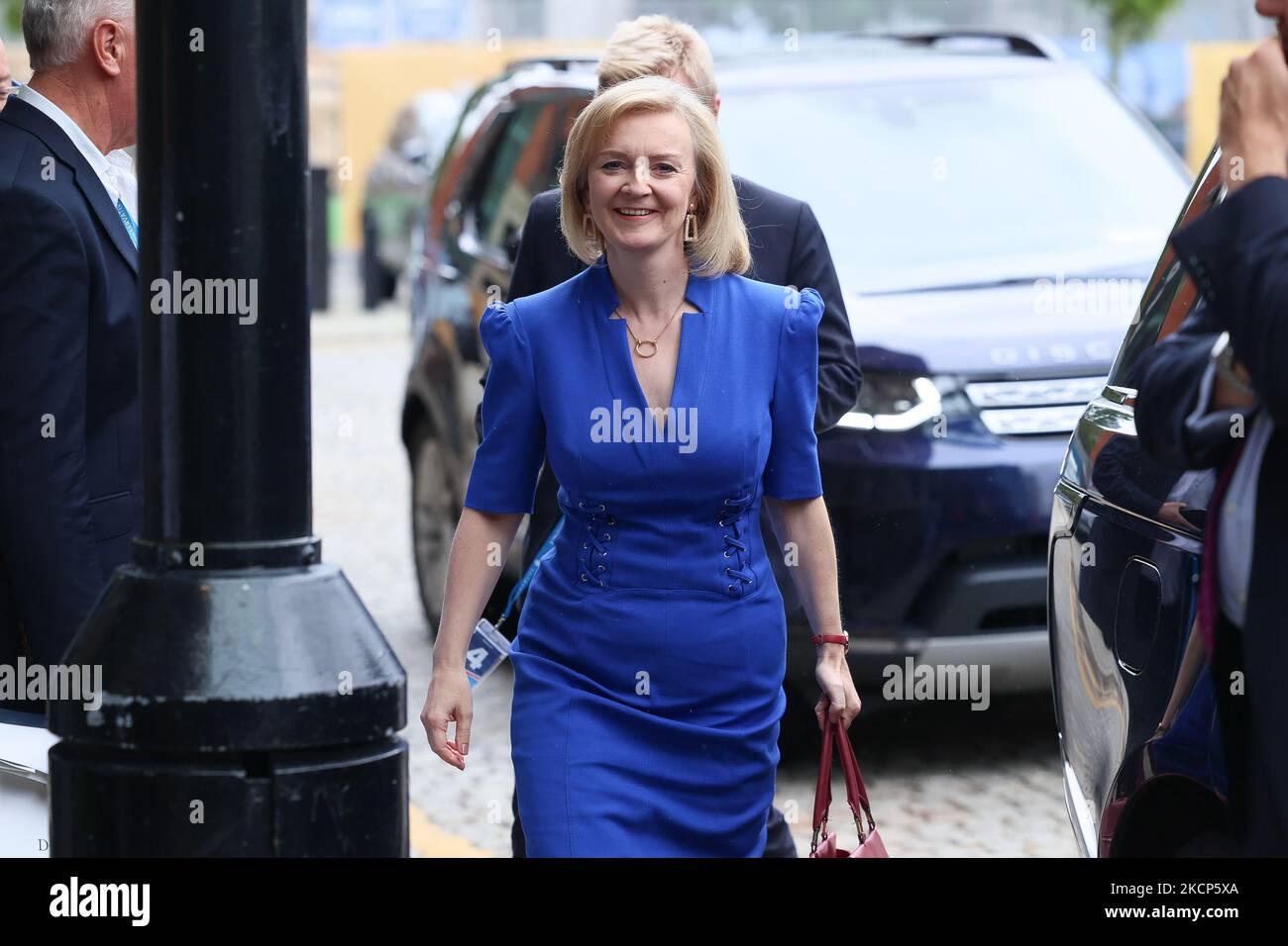 Liz Truss MP, Foreign Secretary, on day three of the Conservative Party ...