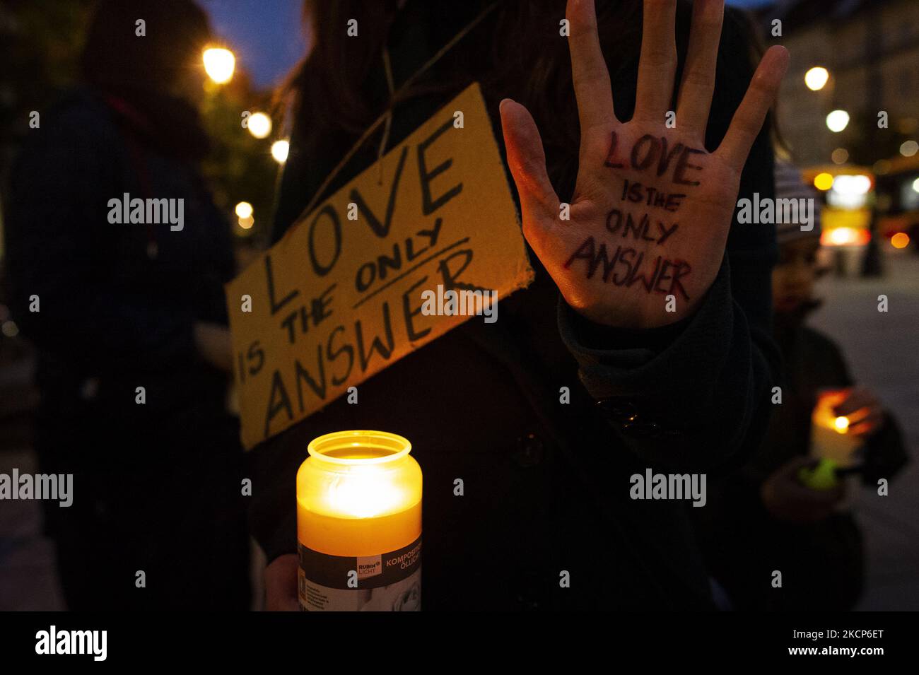 Group Of Activists And Citizens Gathered In Warsaw Old Town In A