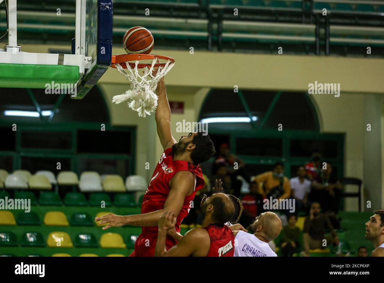 (55) Omar Tarek from Al-Ahli team scoring during match between Al-Ahli ...