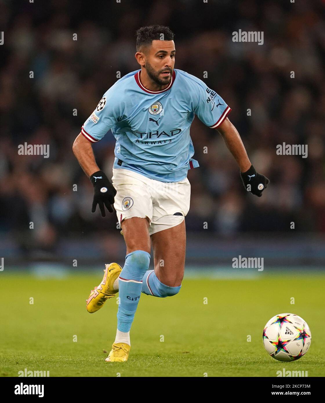 Manchester City's Riyad Mahrez during the UEFA Champions League Group E ...
