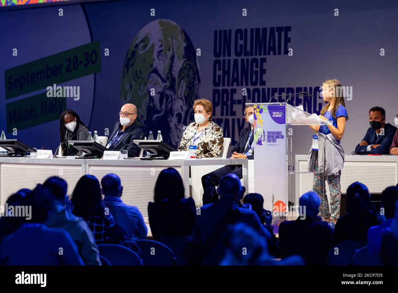 Swedish climate activist Greta Thunberg attends the Youth4Climate Pre ...