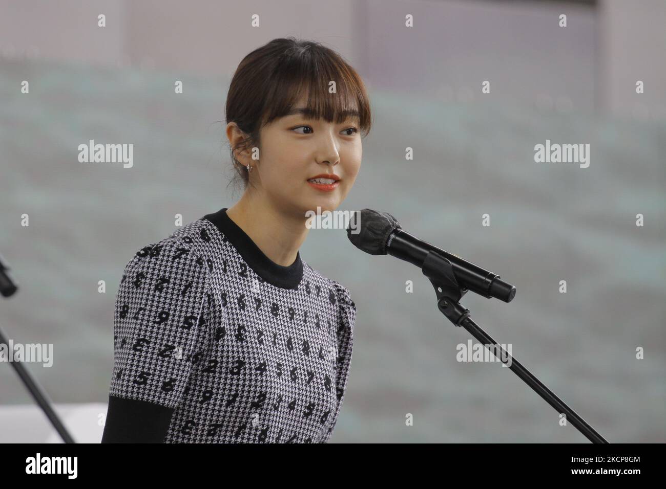 Actress Kim Hye Jun speech addresses during the 26th Busan ...