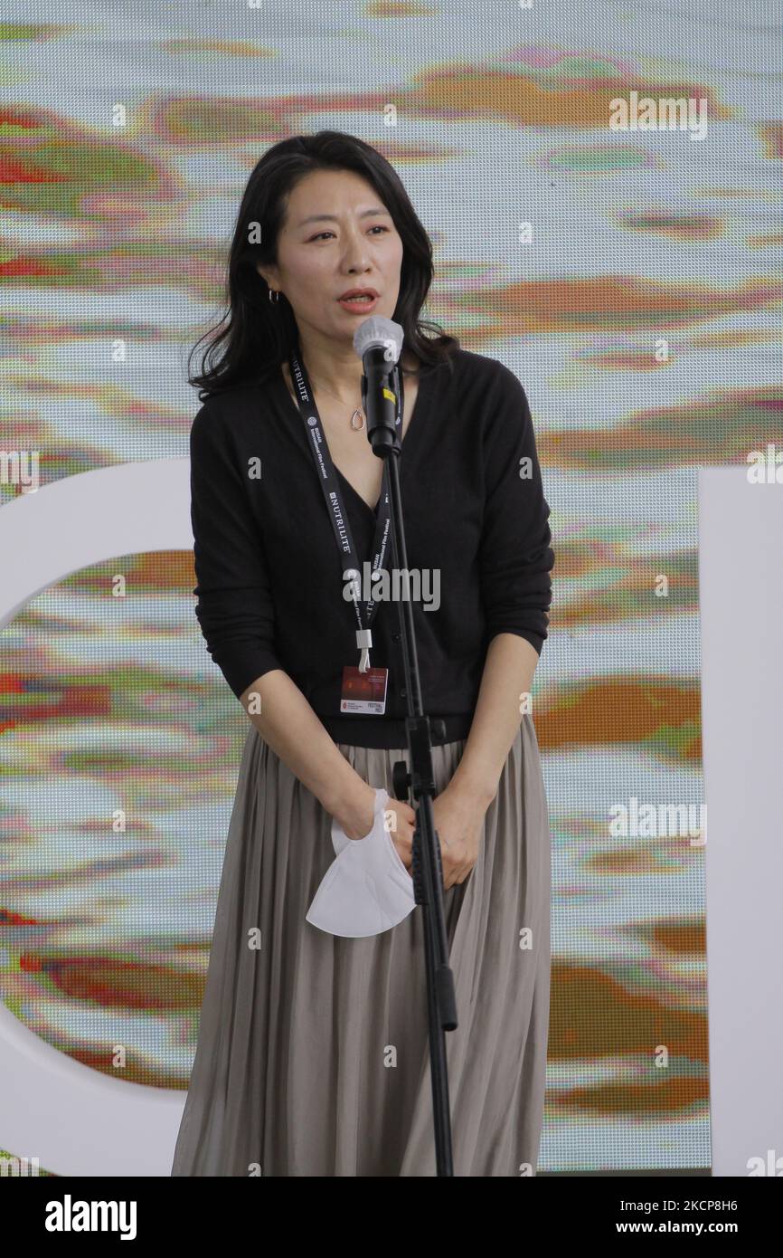 Actress Cho yun Hee speech addresses during the 26th Busan ...
