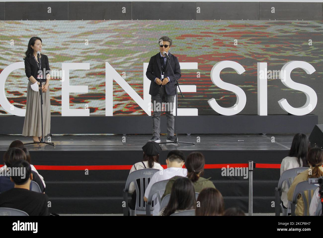 Actor Kwon Hae Hyo speech addresses during the 26th Busan International ...