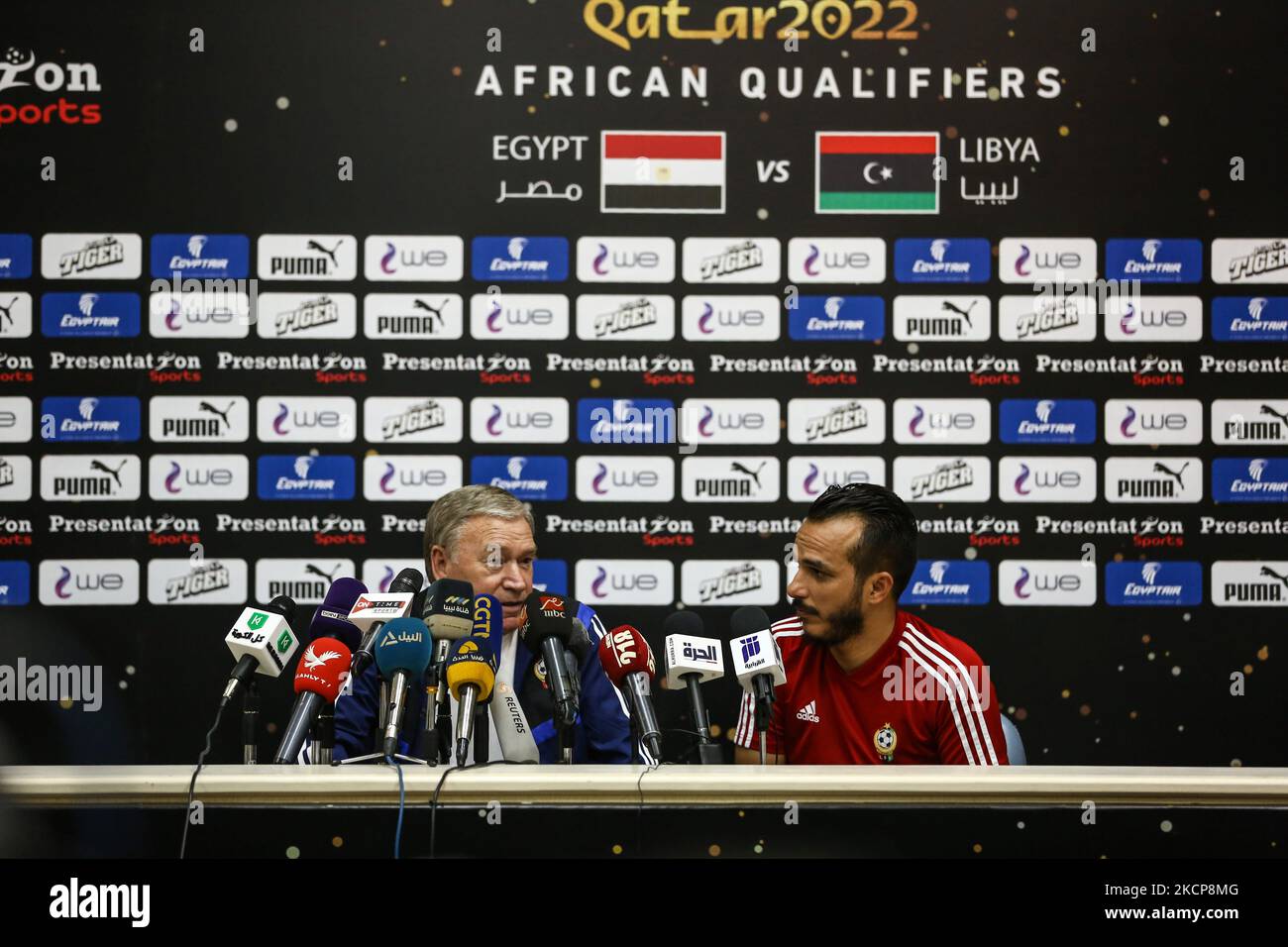 The press conference of Libya national team manager, Javier Clemente ...