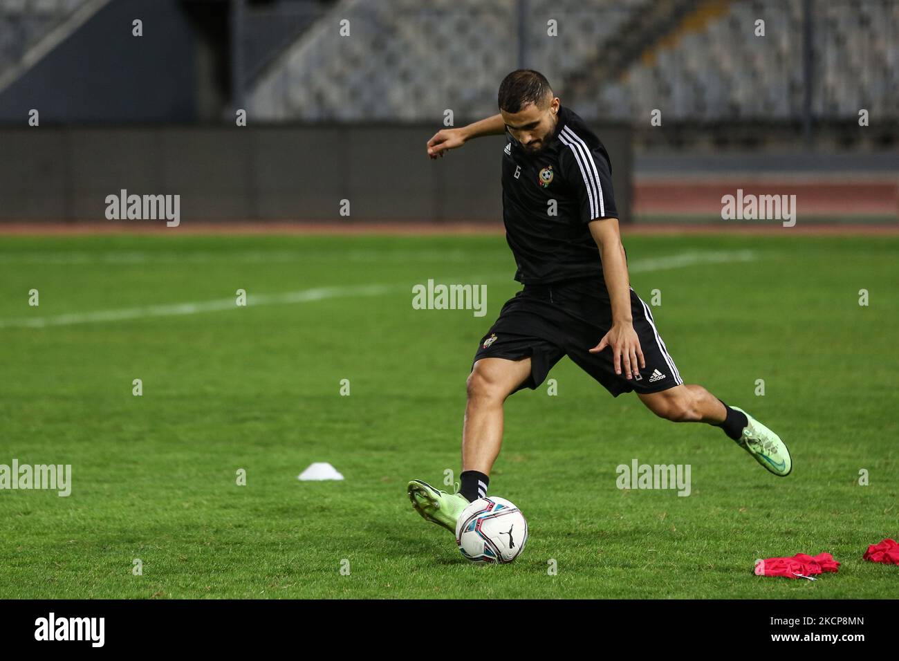 training of the Libyan national team, before the match between Egypt ...